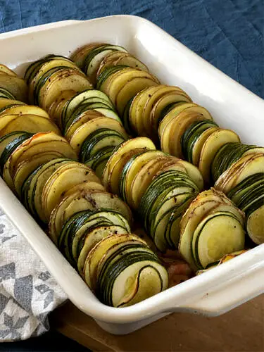 Recette de Tian de courgette et pomme de terre