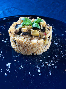 Recette de Risotto aux aubergines